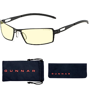 GUNNAR - Premium Gaming and Computer Glasses - Blocks 65% Blue Light - SheaDog, Onyx, Amber Tint
