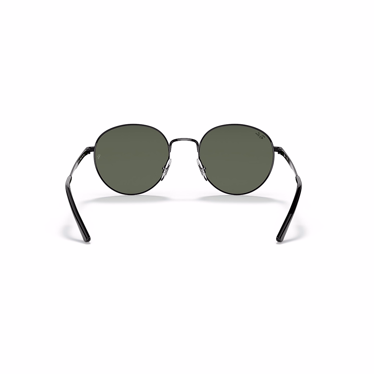 Ray-Ban RB3681 Round Sunglasses, Black/Dark Green, 50 mm