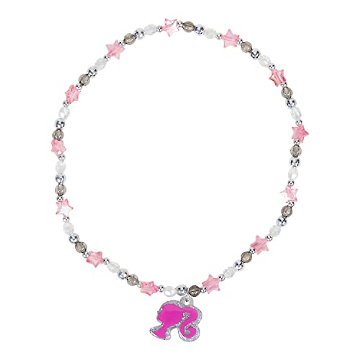 LUV HER Barbie Girls Jewelry Box Set 3 Piece Princess Toys | Jewelry Set with Beaded Necklace for Gilrs - Toddler Bracelets and Girls Ring | Toddler Girl Toys | Kids Jewelry for Girls | Princess Dress up Ages 3+