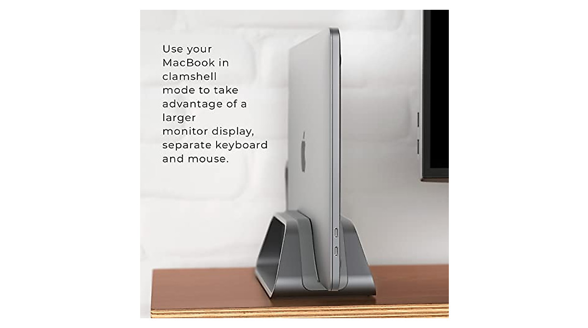 HumanCentric Vertical MacBook Stand - Space Gray Aluminum