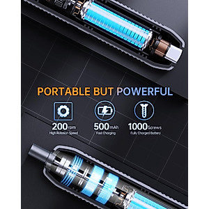Electric Screwdriver Kit, 181 in 1 Mini Precision Screwdriver Set with 162 Magnetic Bits, 3 Torque Settings, 3.7V Cordless Power Screwdriver Repair Tool for Phone Camera Laptop Watch