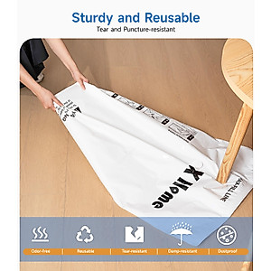 8 Pack Jumbo Vacuum Storage Bags, 80% Space Saver Vacuum Seal Bags for Clothing Bedding, Blankets, Comforters, Duvets, Quilts, and Pillows, Vacuum Compression Bags with Travel Hand Pump