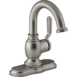 KOHLER Worth Single Hole 1-Handle Bathroom Faucet in Vibrant Brushed Nickel