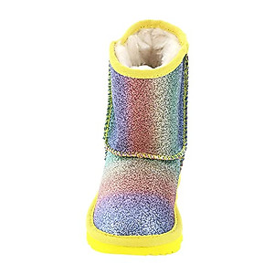 UGG Girls Kids' Classic II Glitter Fashion Boot, Rainbow, 4 Big