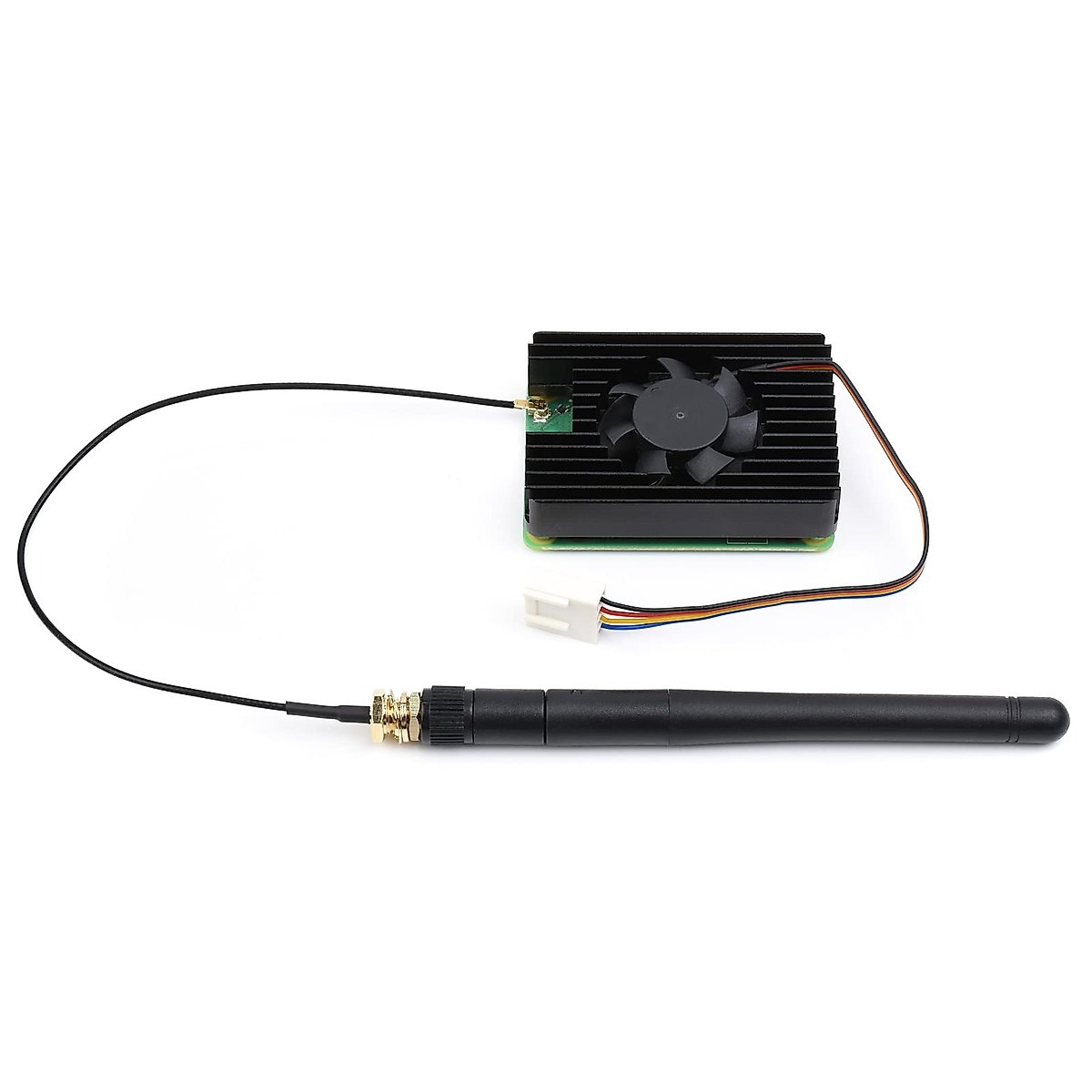 waveshare Cooling Fan for Raspberry Pi Compute Module 4 CM4, All-in-one Heatsink, PWM Speed Adjustable, 8000±10% RPM, Low Noise, with Thermal Tapes
