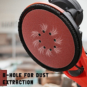 9 Inch 8 Hole Sanding Disc, GOH DODD 40 Grit 15 Pieces Hook and Loop Sandpaper Aluminum Oxide Sanding Pads Sand Paper for Drywall Sander