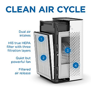 Medify MA-25 Air Purifier with True HEPA H13 Filter | 825 ft² Coverage in 1hr for Allergens, Smoke, Wildfires, Odors, Pollen, Pet Dander | Quiet 99.9% Removal to 0.1 Microns | Silver, 2-Pack