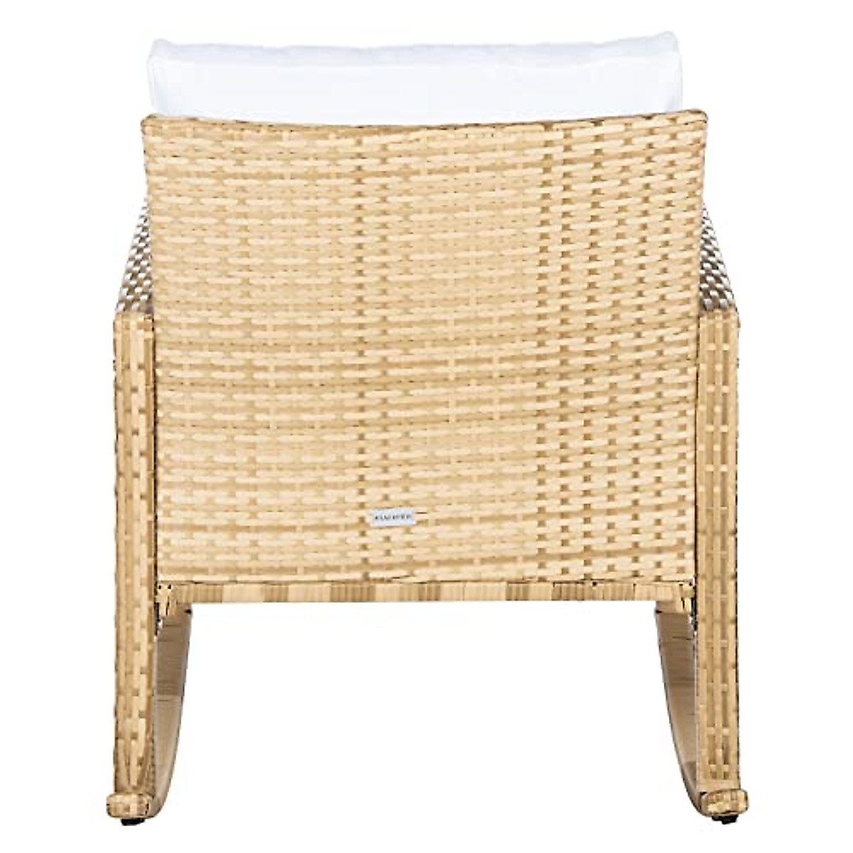 Safavieh Outdoor Collection Daire Natural/White Cushion Rocking Chair PAT7721D