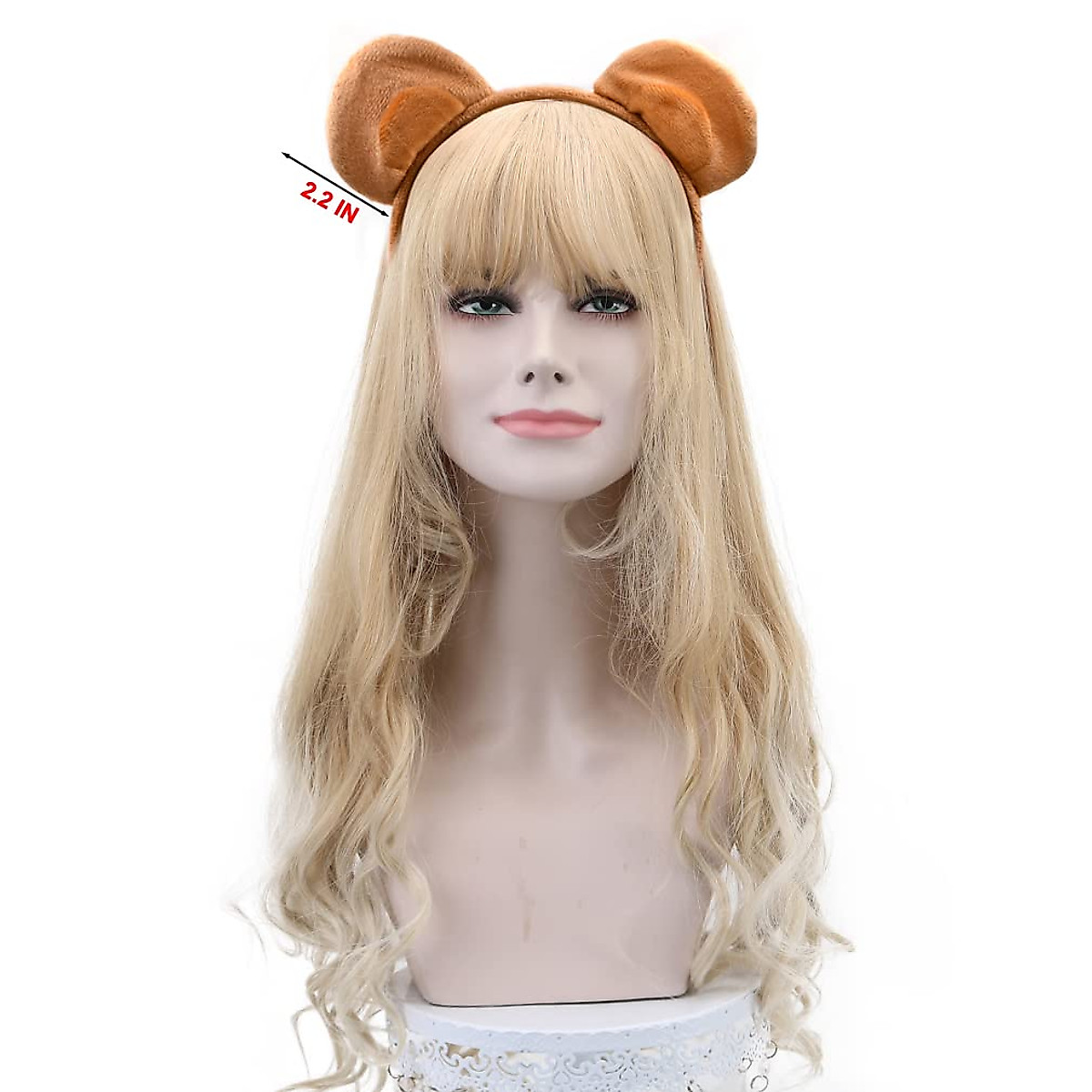 HODRME Plush Bear Ears Headband-Halloween Christmas Festival Theme Party Animal Cosplay Costume Headbands