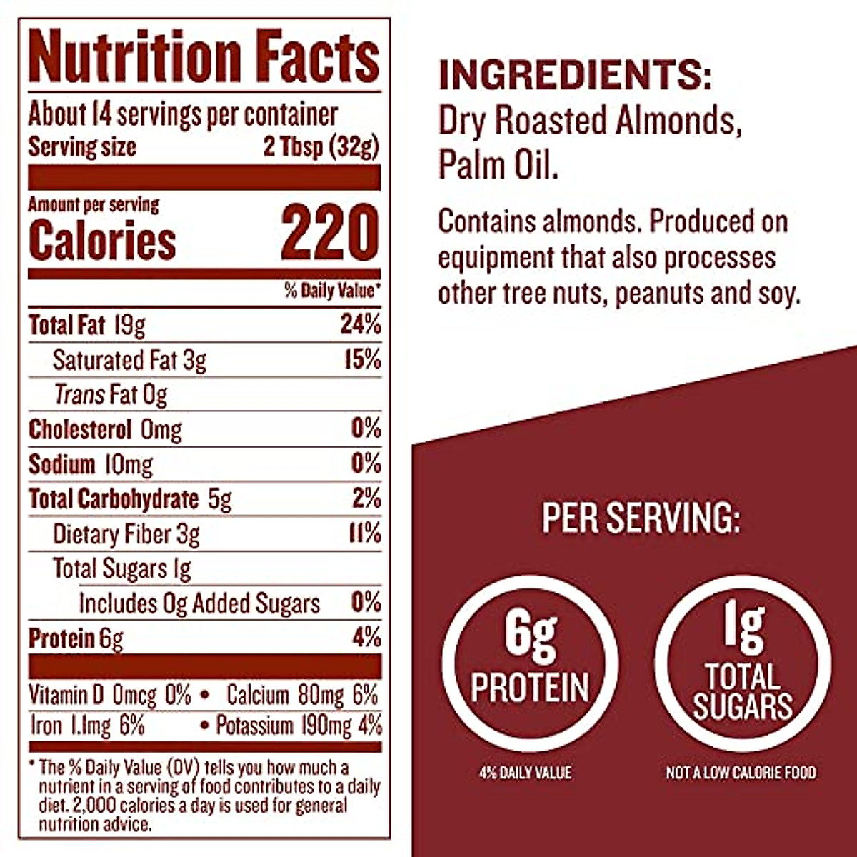 Justin's Classic Almond Butter, Only Two Ingredients, No Stir, Gluten-free, Non-GMO, Keto-friendly, Responsibly Sourced, 16 Ounce Jar, Pack of 1