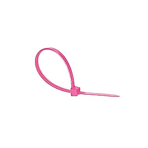uxcell Cable Zip Ties Nylon Cable Wire Ties 4 Inch Self-Locking Nylon Tie Wraps Pink 100pcs