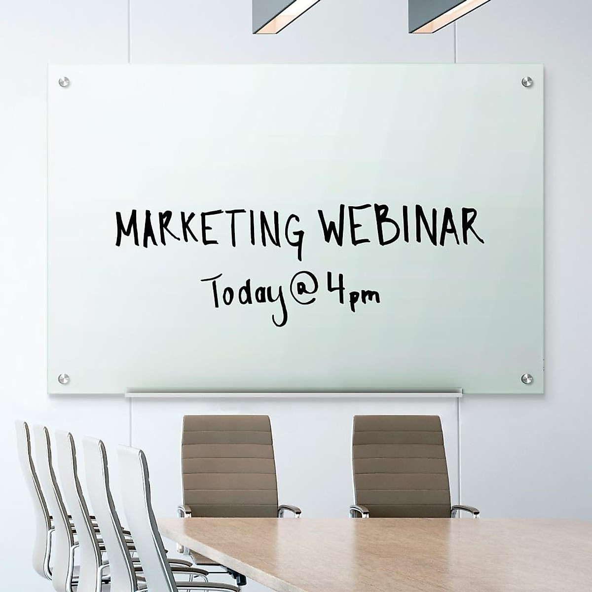 Quartet Glass Whiteboard, Extra Large Magnetic Dry Erase White Board, 6' x 4', Easy Installation, Includes Accessory Tray, 1 Marker and 2 Glass Board Magnets, White Surface, Infinity (G7248W)