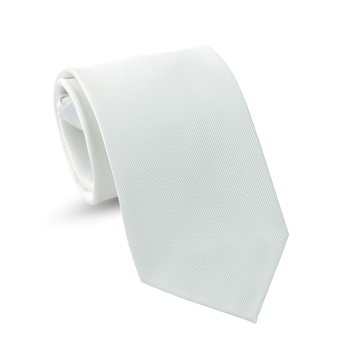 LUTHER PIKE SEATTLE Handmade Mens Pre Tied Zipper Ties For Men Woven Necktie: For Wedding Business Graduation White