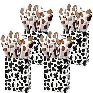 Bolsome 100 Sheets 20 x 14 Inch Brown Cow Print Tissue Paper Highland Cow Print Tissue Paper for for Gift Wrapping, Birthday, Baby Shower, Cow Theme Party DIY Craft