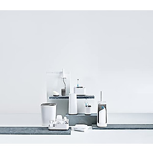 Joseph Joseph Easy-Store - Toothbrush Holder Caddy, Bathroom Storage Organizer, Large, Grey/White