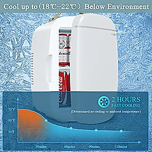 NXONE Mini Fridge,4 Liter/6 Can AC/DC Small Refrigerator,Portable Thermometric Cooler and Warmer Freezer Skincare fridge for Foods,Beverage,Medications, Home,Bedroom,Dorm,Office and Car