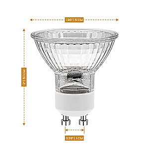 3 PACK New GU10 Halogen Heat Spot Lamp 75 Watt Candle Warmer Lamp Replacement Light Bulb I Top Down Heating Wax Melter Recessed Lighting Spotlight Fixture Kitchen Bathroom Vanity 75W Heating Lights