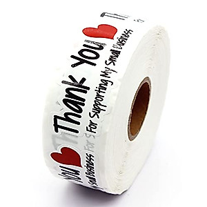 Thank You for Supporting My Small Business Stickers,Thank You Stickers,Handmade Stickers,Small Shop Stickers,Envelopes Stickers for Small Business, Online Retailers,Handmade Goods,500 Labels Per Roll