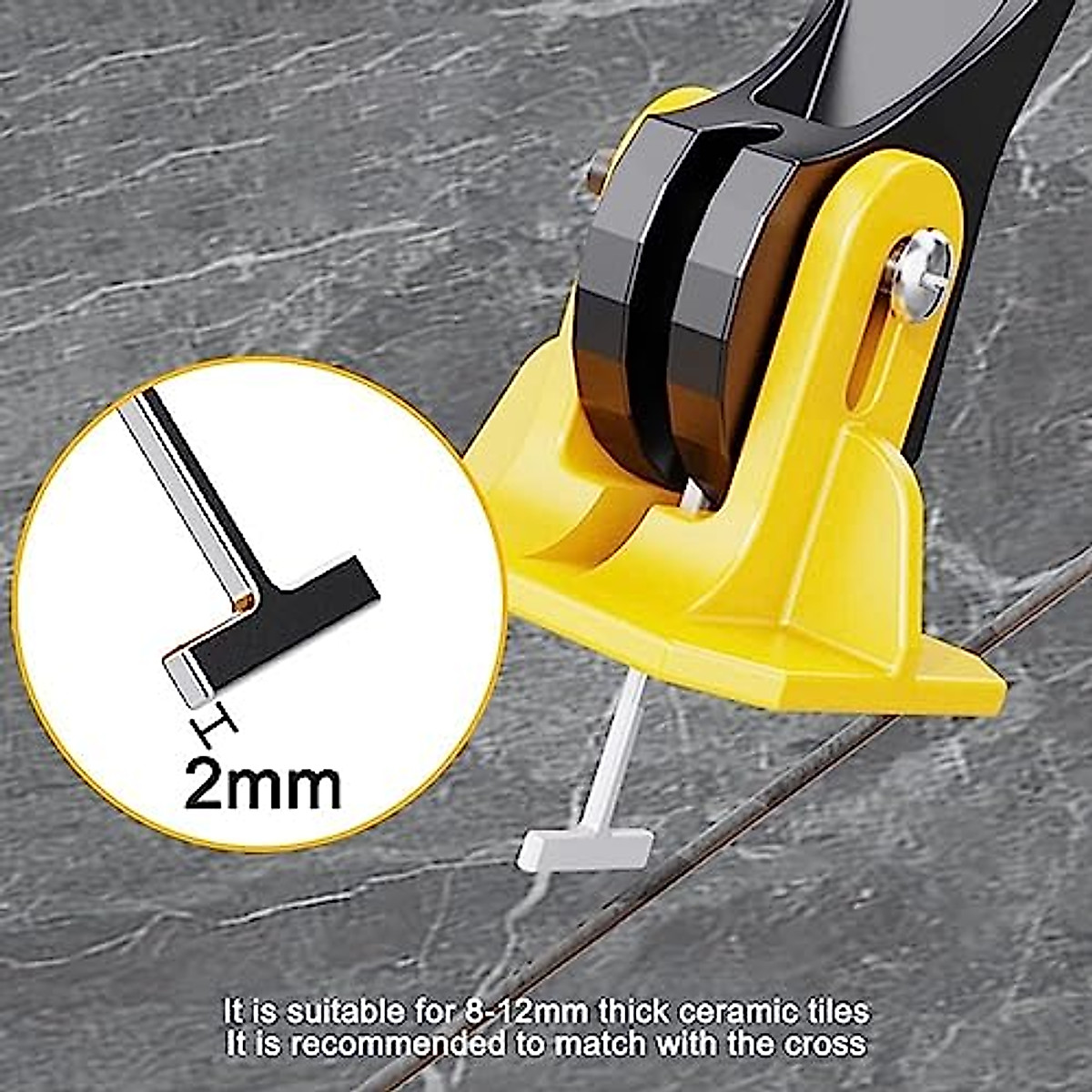 Tile Leveling System Pro Tools, 50-Piece Tile Spacers Clips Reusable Floor Leveling Compound Plus 50-Piece Replaceable Spare Steel T-Pin, Tile Leveler Spacers Kits for Wall&Floor Tile Installation