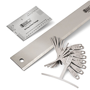 StewMac Basic Guitar Setup Kit - Inches | Includes String Action Gauge, 18" Precision Straightedge, and 9 Understring Radius Gauges | Professional, Accurate, and Easy to Read Luthier Tools