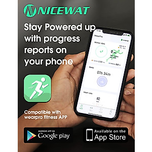 NICEWAT Smart Watch, Fitness Tracker for Women Men with 1.8" Large Touch Screen, Activity Tracker with Heart Rate Sleep Monitor, IP68 Waterproof Smart Wristband for Android iOS (Black)