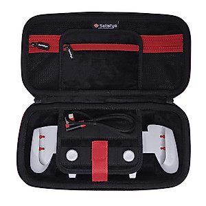 Satisfye - ZenGrip Go Elite Bundle (Lite), Accessories Compatible with Nintendo Switch Lite - Bundle Includes: Grip, Elite Case, Low Profile A-C USB Cable. Bonus: 2 Thumbsticks (Gray)