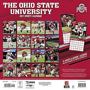 Ohio State Buckeyes 2023 12x12 Team Wall Calendar