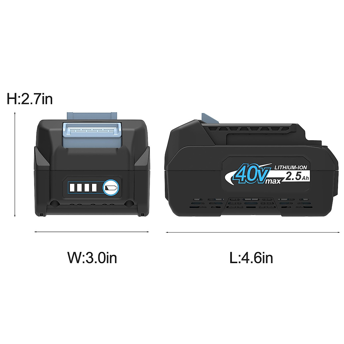 Rocivic Replace for Makita 40V Battery BL4025 2500mAh, Compatible with Makita 40 Volt max XGT Cordless Tools and 40 Volt Battery Charger