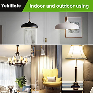 YukiHalu A15 LED Light Bulbs, 60W Equivalent, E26 Base, 2700K/3000K/5000K White, 7W 600 Lumens 120V, UL Listed, Ceiling Fan Light Bulbs, Appliance Bulb, Not Dimmable, Pack of 6 (5000K Daylight White)