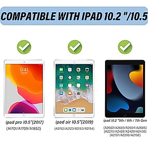 Cabreche Compatible with iPad Air 5th Generation Case 2022/iPad Air 4th Generation Case 2020 10.9 Inch with Pencil Holder/Soft TPU Back,Auto Sleep/Wake (PO7-Beige-2, 10.2inch 9th/8th/7th)