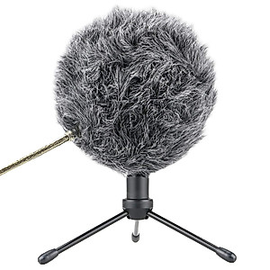 YOUSHARES Furry Windscreen Muff - Customized Pop Filter for Microphone, Deadcat Windshield Wind Cover for Improve Blue Snowball iCE Mic Audio Quality (Grey)