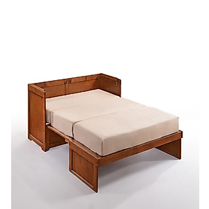 Night & Day Furniture Murphy Cube Cabinet Bed (Cherry, Twin XL Pre-Assembled)