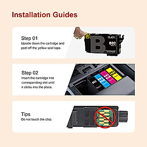 802XL Ink Cartridges Combo Pack Remanufactured Ink Replacement for Epson 802 XL Ink Cartridges Work for Epson Workforce Pro wf-4720 wf-4730 wf-4734 wf-4740 Printer (5 Pack, Black|Cyan|Magenta|Yellow)