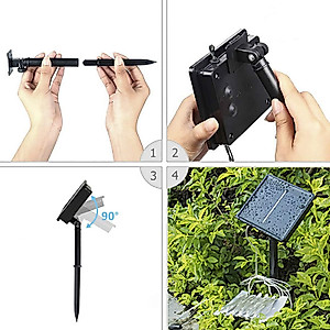 Oluote Solar String Lights Outdoor Rope Lights, 16ft 50 LEDs Waterproof Tube Lights with Solar Panel for Outdoor Home Garden Parties Independence Day Decor (Red, 16FT)