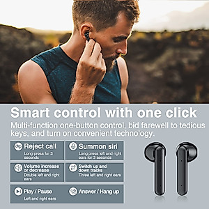 Earbuds Bass Earphones with Microphone Stereo in Ear Earbud Headphones with Mic and Volume Control Headset 3.5 mm Plug Compatible Multiple Audio Devices 3.9 Ft Black