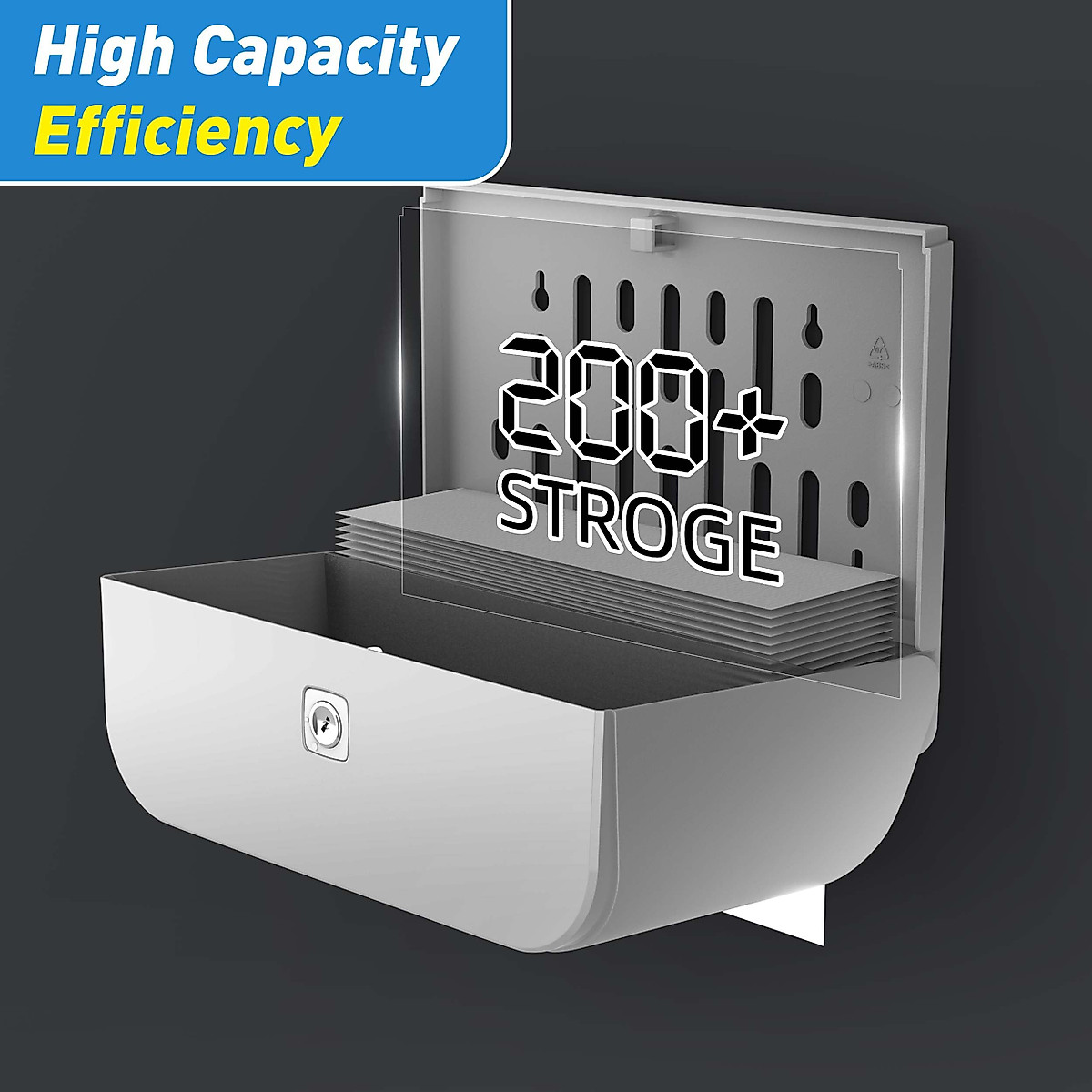 PLUSSEN Multifold Paper Towel Dispenser,C-Fold Folded Hand Paper Towels Dispenser Wall Mount for Commercial (Silver)