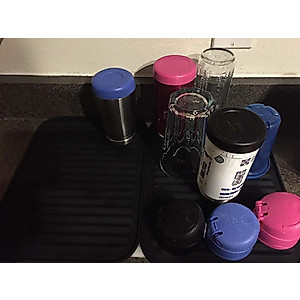 Hedume 4 Pack Silicone Pot Mat, Heat Resistant Food Grade Silicone Trivet Mats, Rectangular Drying Mat for Countertop Trivet Pads Hot Dishes, Pots and Pans (4 Colors)