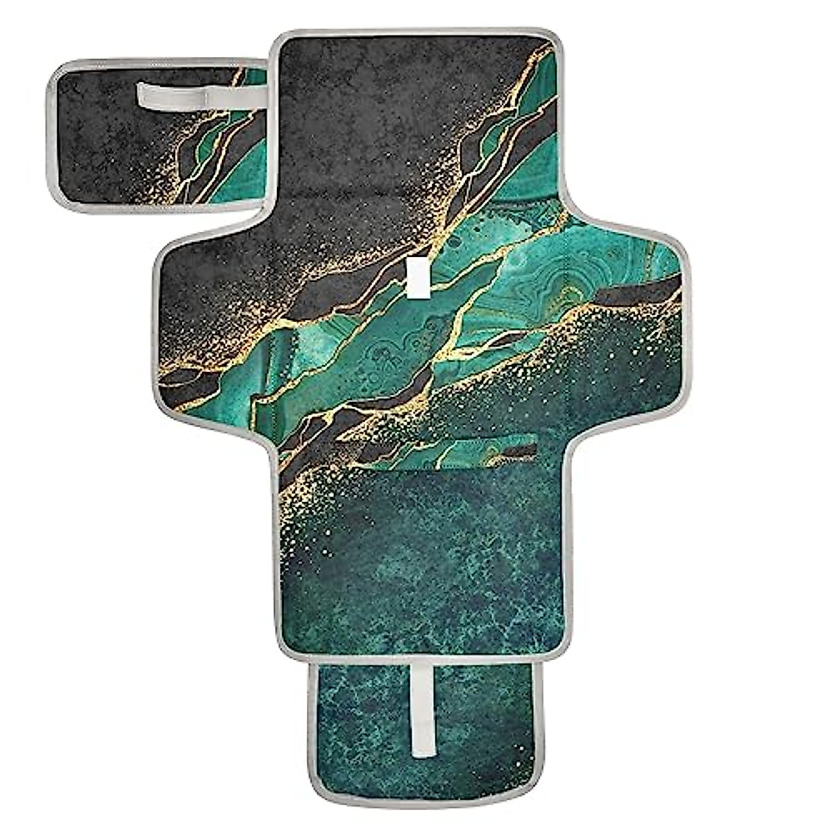 Marble Portable Baby Changing Pad Diaper Changing Table Pad Foldable Travel Changing Station with Built-in Pillow for Newborn Essentials Baby