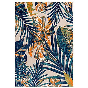 Rugshop Tropical Floral Leaves Indoor/Outdoor Area Rug 5' x 7' Multi