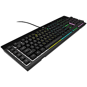 CORSAIR K55 RGB PRO-Dynamic RGB Backlighting - Six Macro Keys with Elgato Stream Deck Software Integration-IP42 Dust and Spill Resistant-Detachable Palm Rest-Dedicated Media and Volume Keys, Black