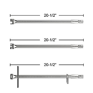 SafBbcue 67557 Grill Burner Tubes for Weber Summit 460 470 Gas Grills, Replacement for Weber Summit Burner Tubes, 6 Pack