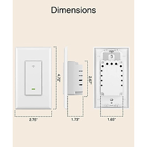 GHome 3 Way Smart Switch (4 Pack), Voice and App Control, Needs Neutral Wire, Flame Retardant Material