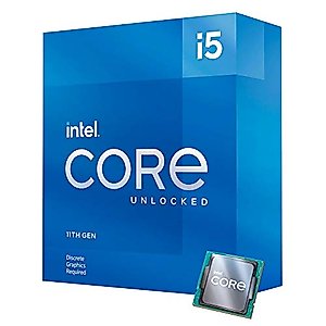 Intel® Core™ i5-11600KF Desktop Processor 6 Cores up to 4.9 GHz Unlocked LGA1200 (Intel® 500 Series & Select 400 Series Chipset) 125W