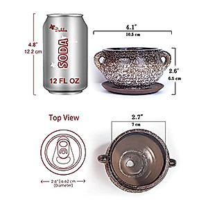 Dahlia Vintage Speckle Ceramic Succulent Planter/Plant Pot/Flower Pot/Bonsai Pot, C