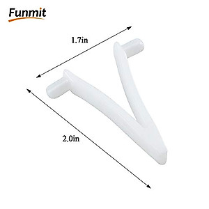 Funmit Pool Butterfly Clips V-Clips Attachment Clips Replacement for Pool Spa Brush Leaf Rake Leaf Skimmer (24 Pack)