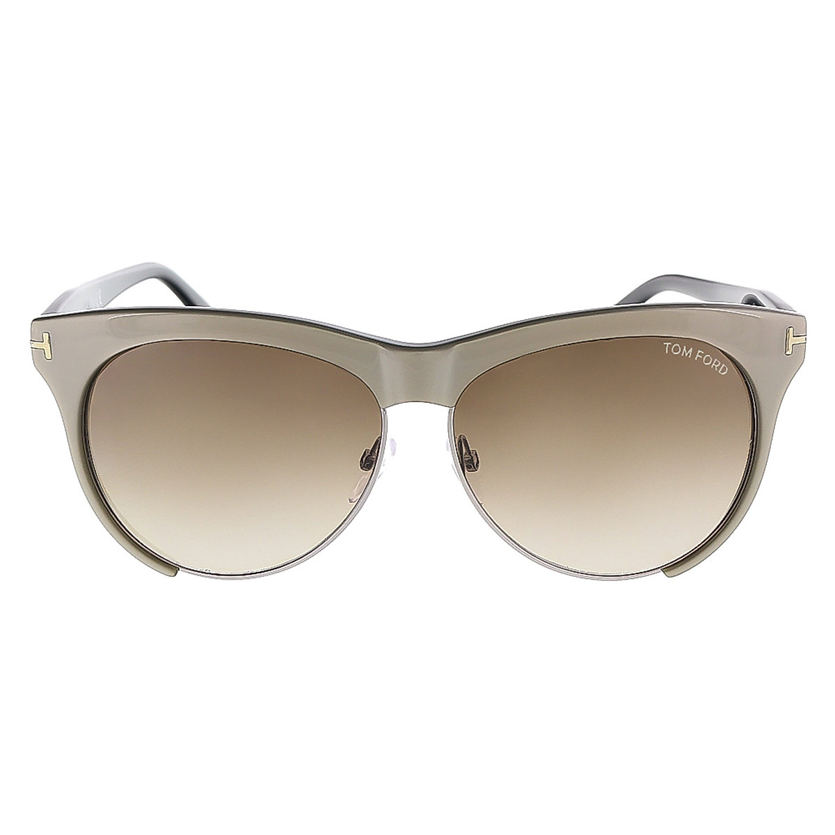 Tom Ford FT0365 38B Bronze Leona Round Sunglasses Lens Category 3 Size 59mm