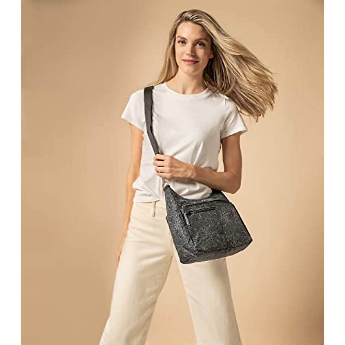 Baggallini Securtex® Anti-theft Free Time Crossbody Bag Cross Body, Black, One Size US