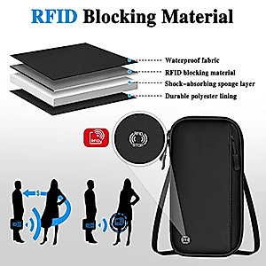 BKNOOU Passport Holder Family Rfid Blocking Travel Document Organizer,Travel Passport Wallet Waterproof Multiple Passport Holder for Traveling,Passport Organizer for Men Women