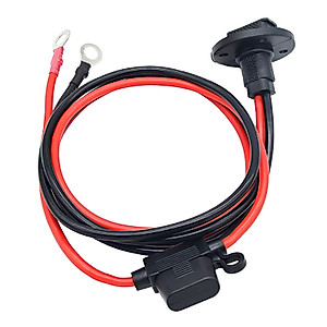 39.3" 10AWG SAE to O-Ring Connector Extension Cable Connector with 5 fuses, Compatible with Solar Generator maintainer Solar Generator for Battery Charger RV Traction Motor