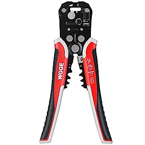 WGGE WG-014 Self-Adjusting Insulation Wire Stripper. For stripping wire from AWG 10-24, 3 in 1 Automatic Wire Stripping Tool/Cutting Pliers Tool, Automatic Strippers with Cutters & Crimper 8"
